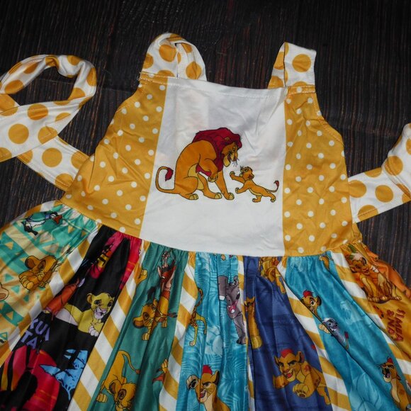 Dresses | Boutique Lion King Simba Mufasa Girls Panel Twirl Dress ...
